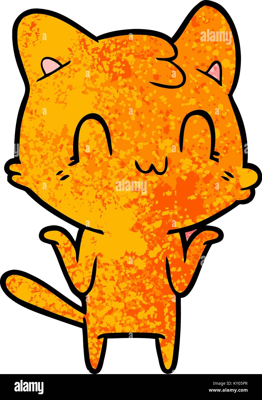 cartoon happy cat Stock Vector Image & Art - Alamy
