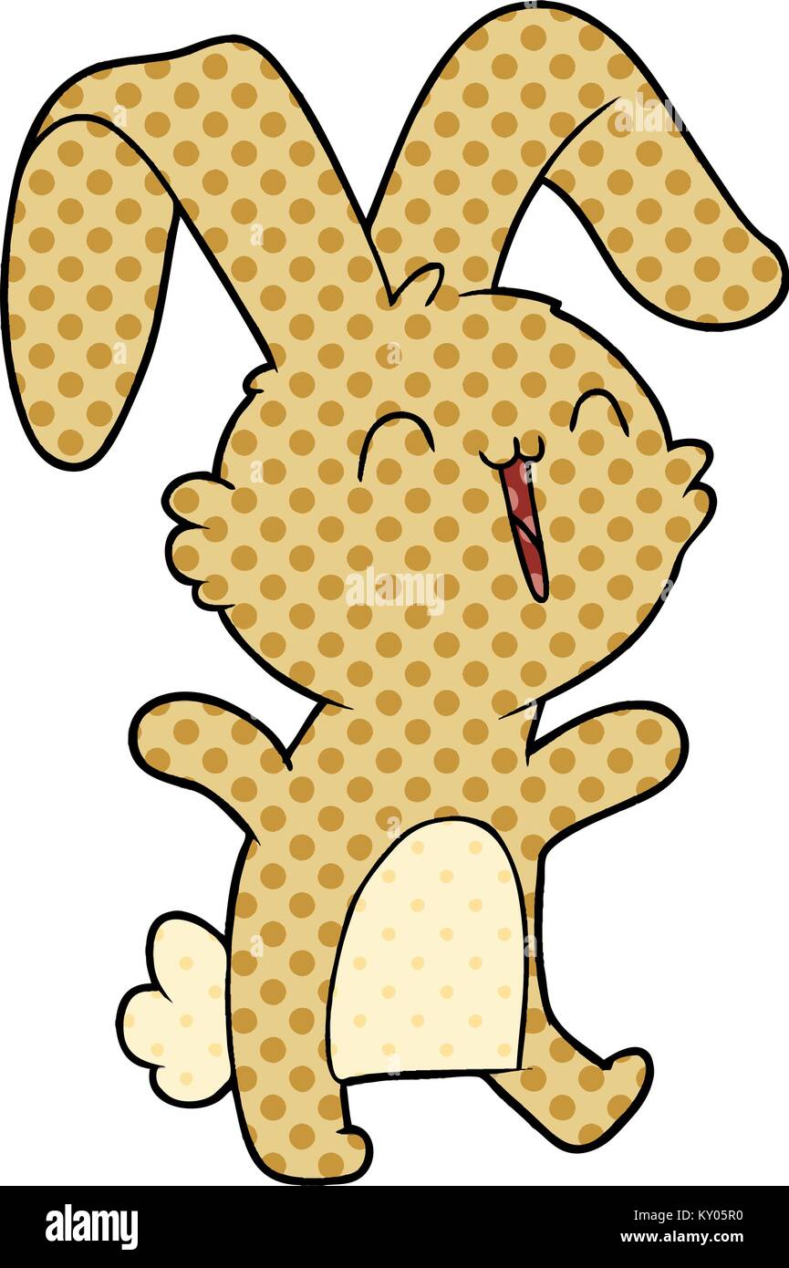 happy cartoon rabbit Stock Vector Image & Art - Alamy