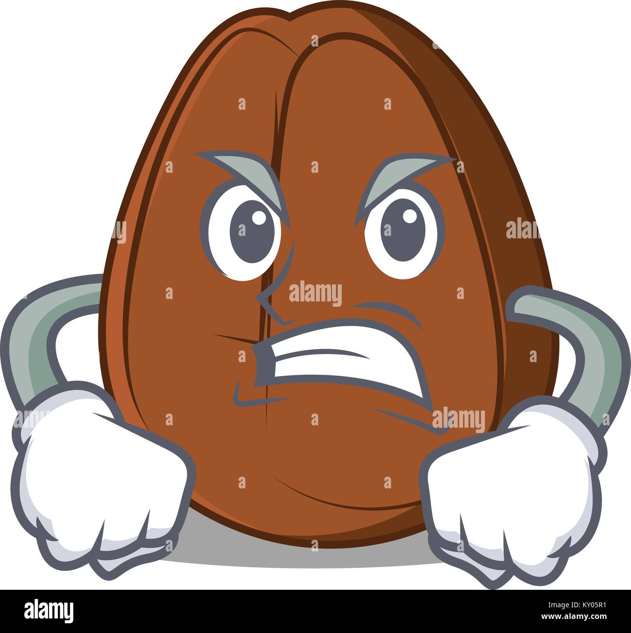Angry coffee bean mascot cartoon Stock Vector Image & Art - Alamy