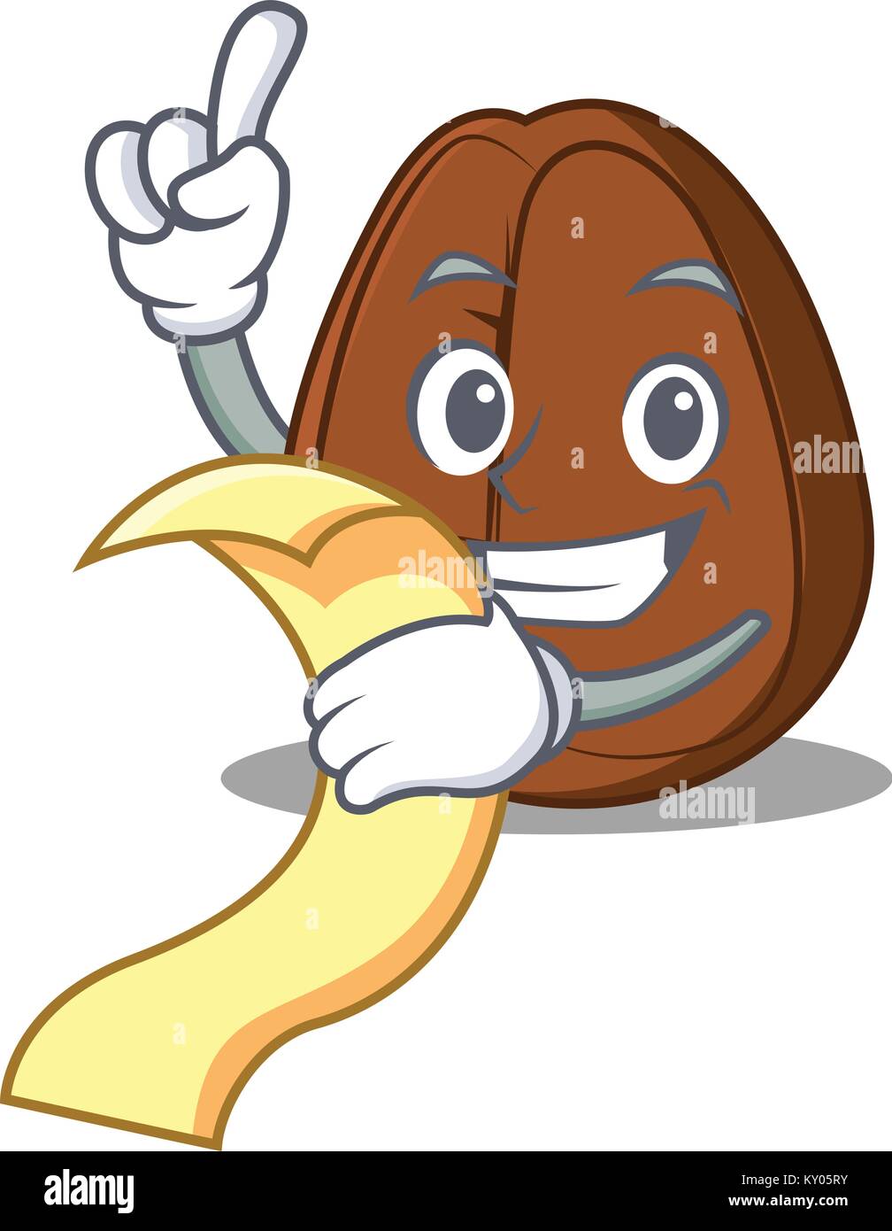 With menu coffee bean mascot cartoon Stock Vector Image & Art - Alamy