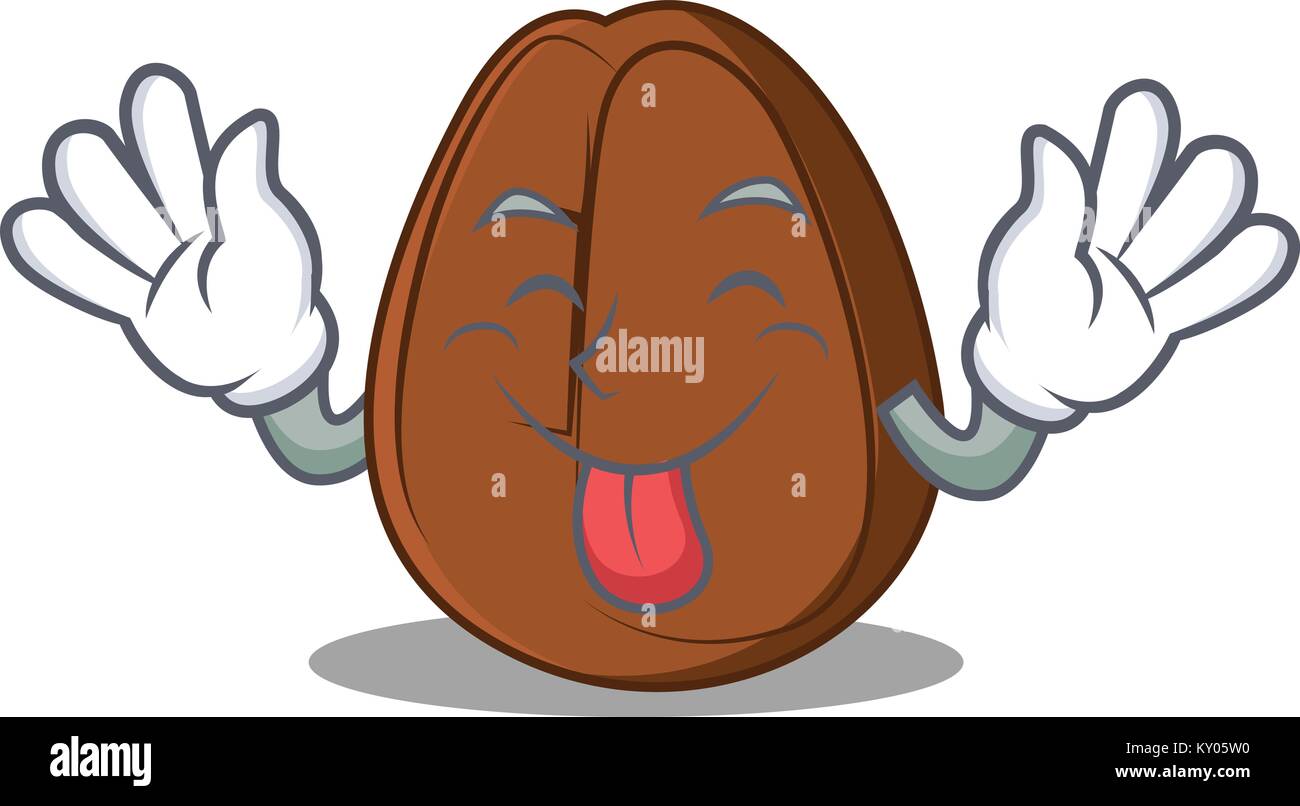 Tongue out coffee bean mascot cartoon Stock Vector Image & Art - Alamy