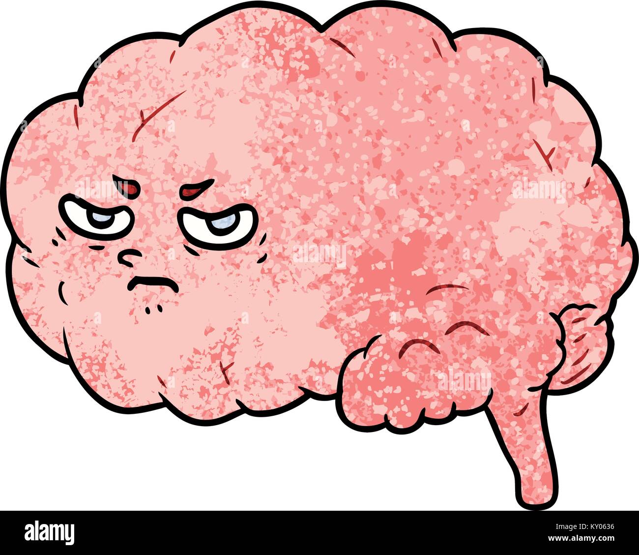 cartoon angry brain Stock Vector Image & Art - Alamy