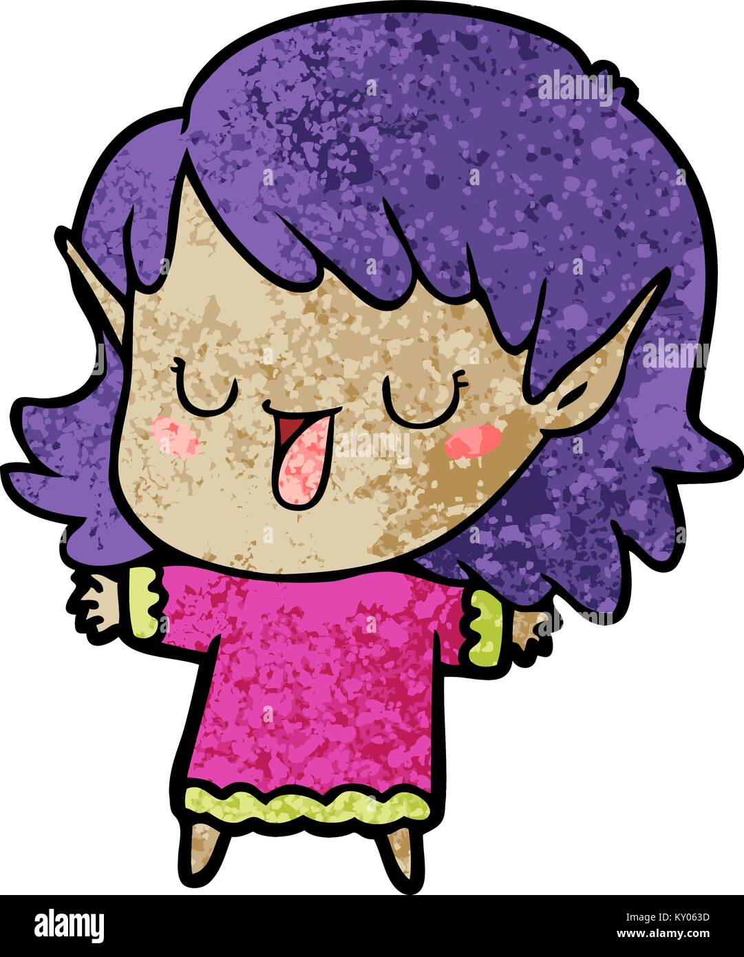 cartoon elf girl Stock Vector Image & Art - Alamy