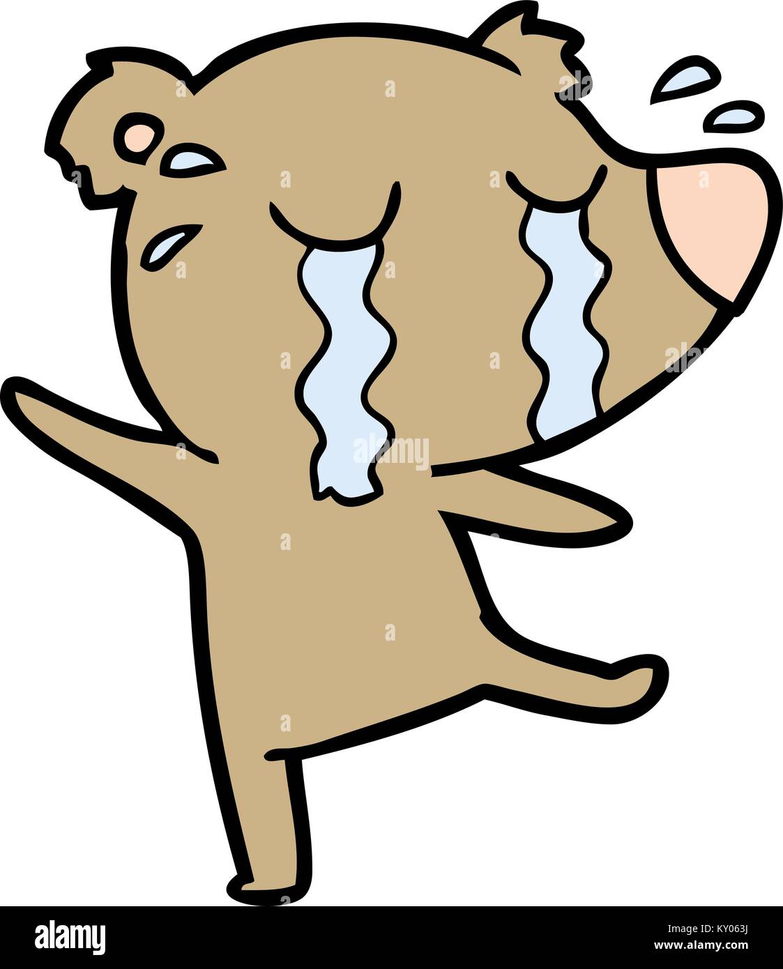 crying bear cartoon character Stock Vector Image & Art - Alamy