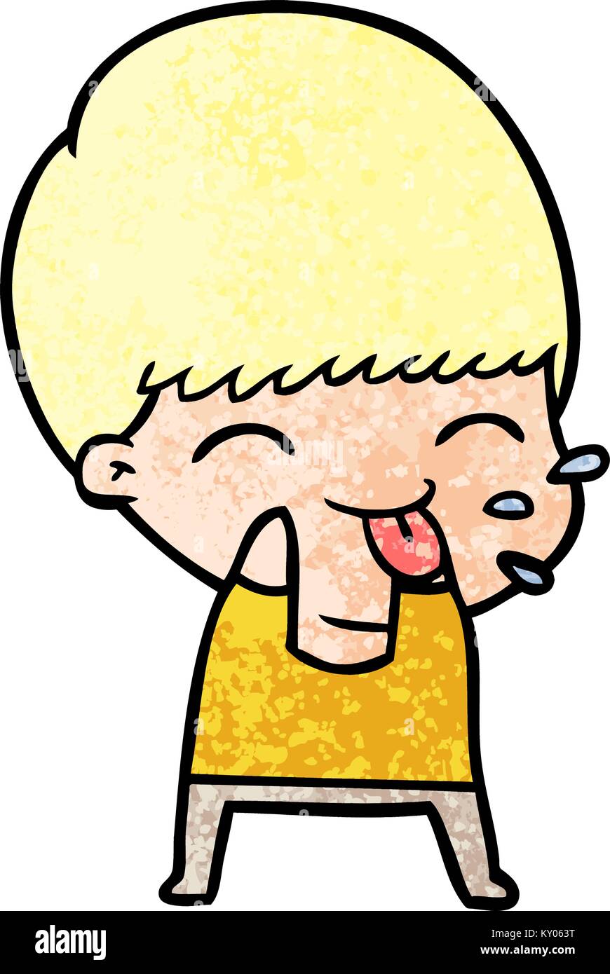 cartoon boy blowing raspberry Stock Vector Image & Art - Alamy