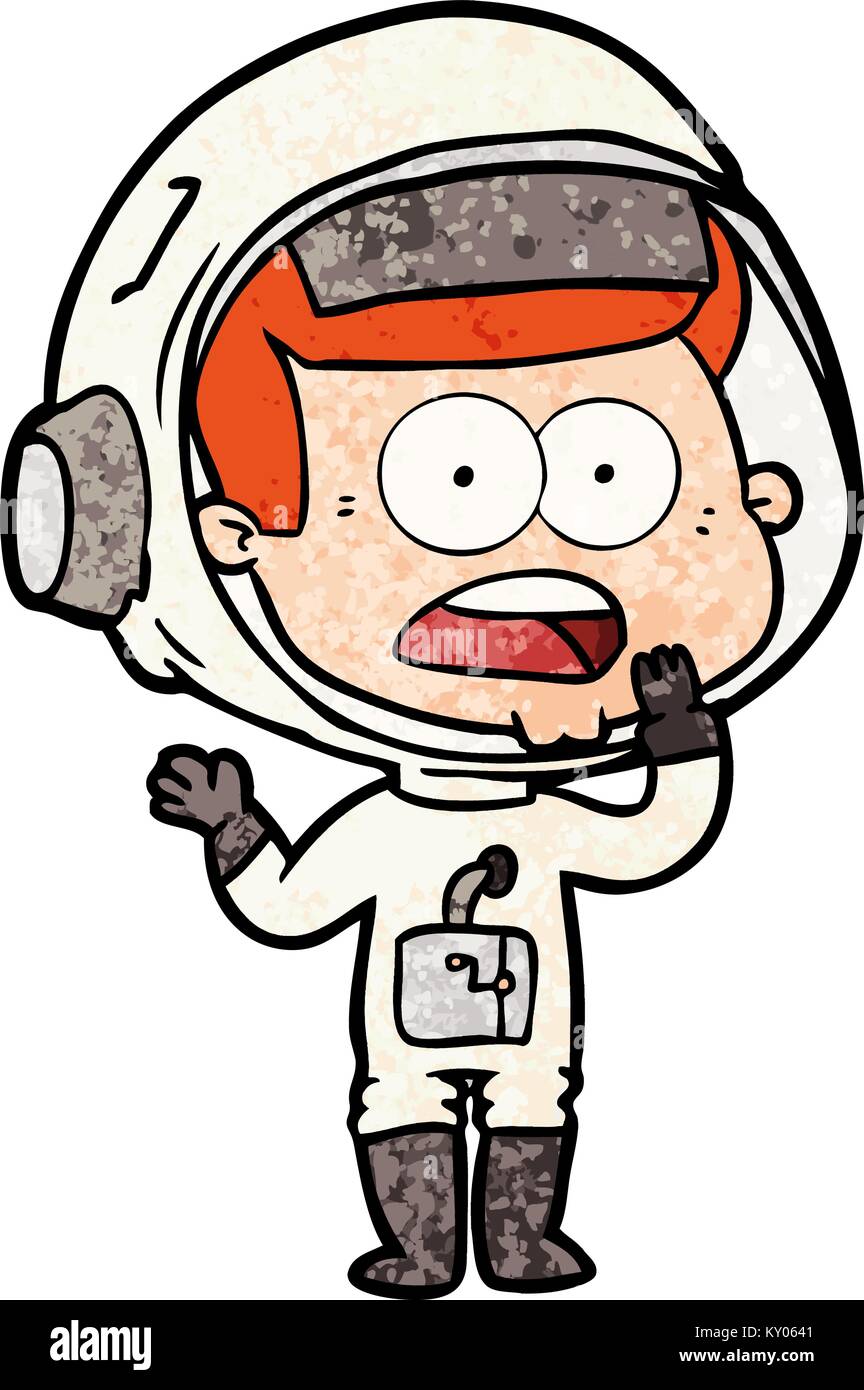 cartoon surprised astronaut Stock Vector Image & Art - Alamy