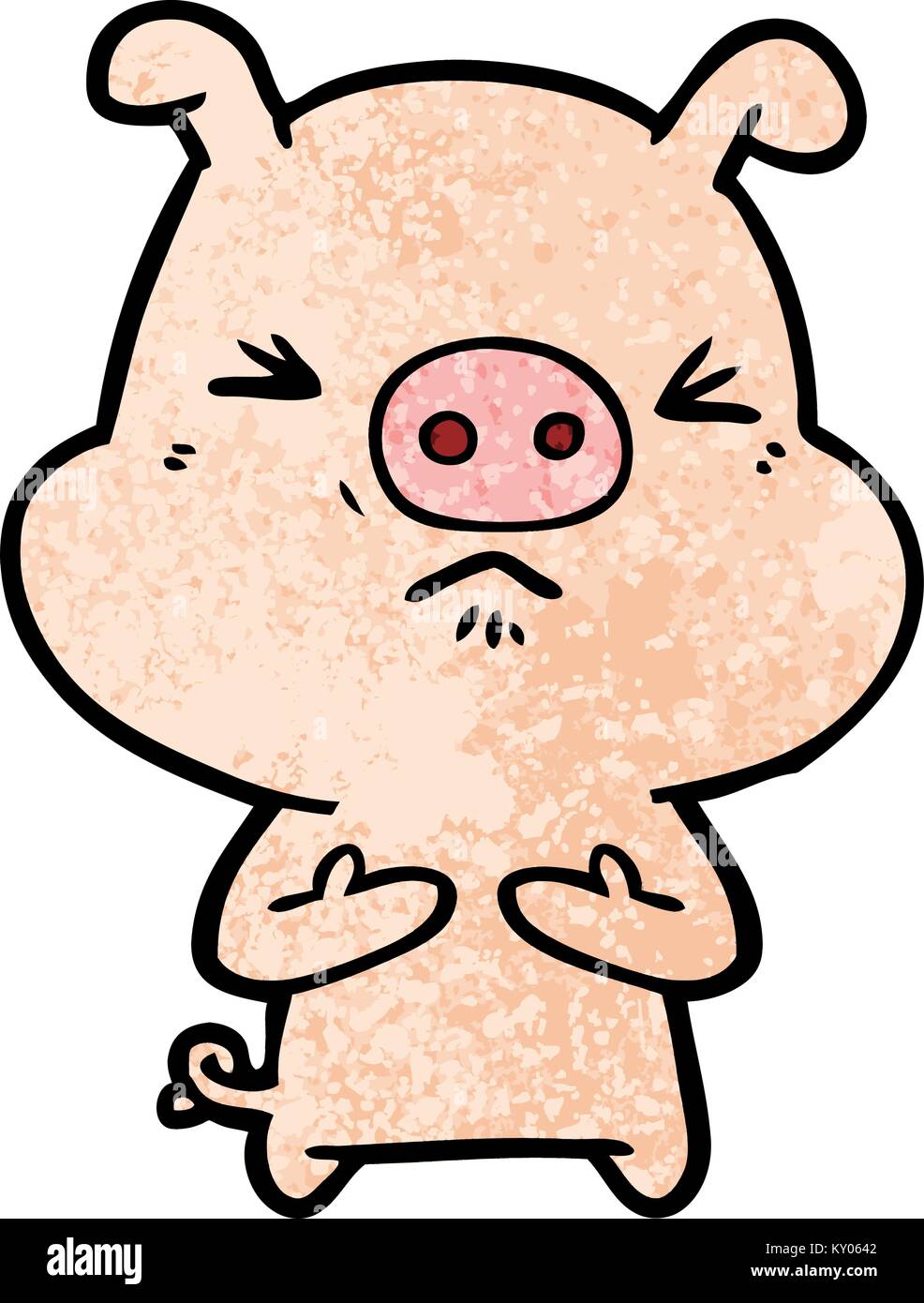 cartoon angry pig Stock Vector Image & Art - Alamy