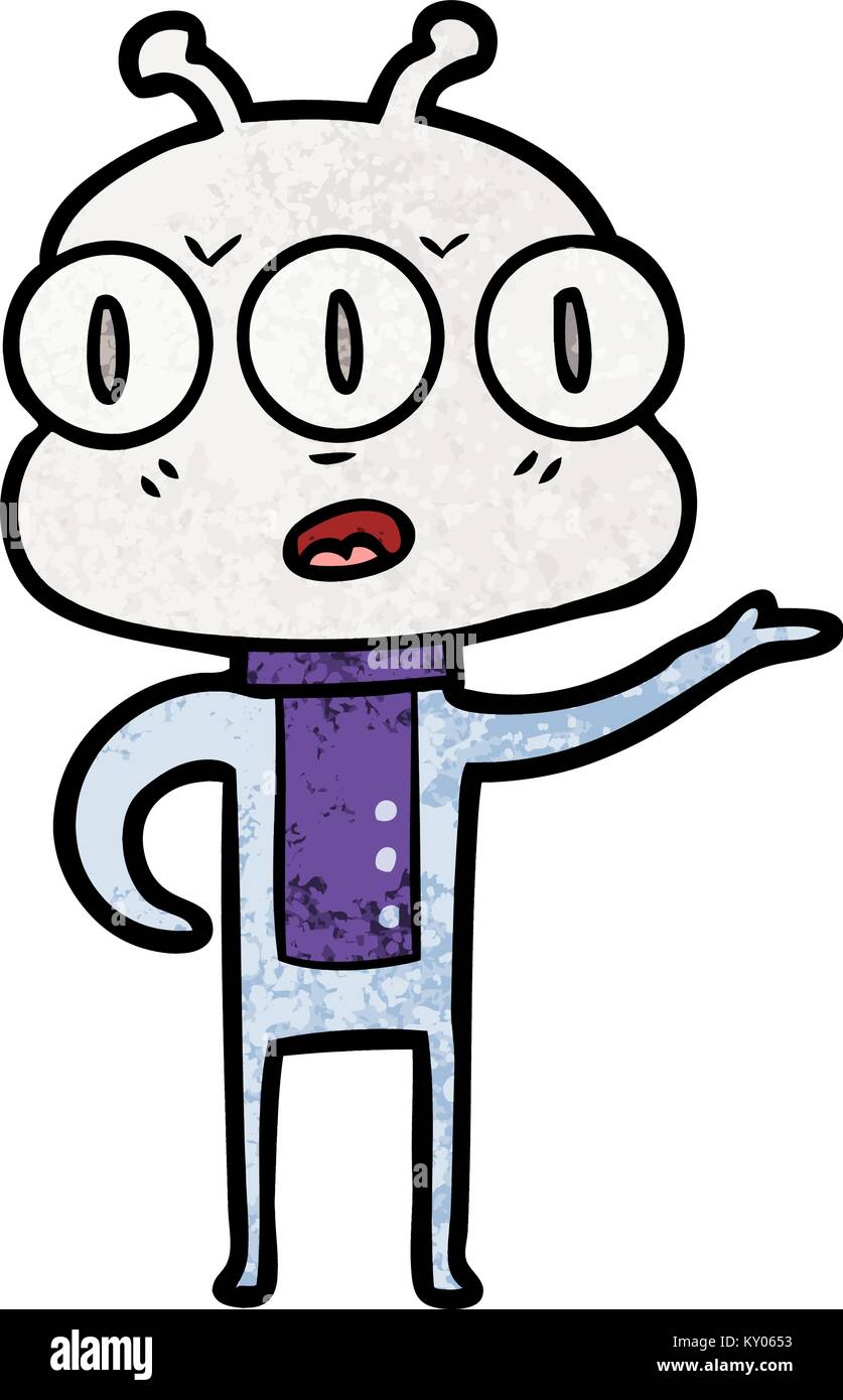 confused three eyed alien Stock Vector Image & Art - Alamy