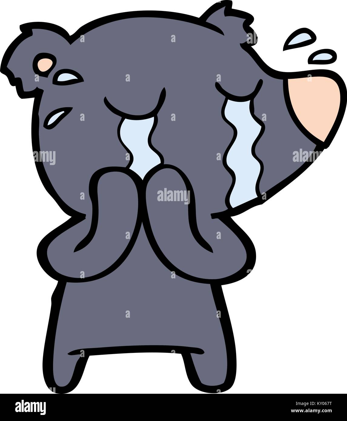 crying bear cartoon character Stock Vector Image & Art - Alamy