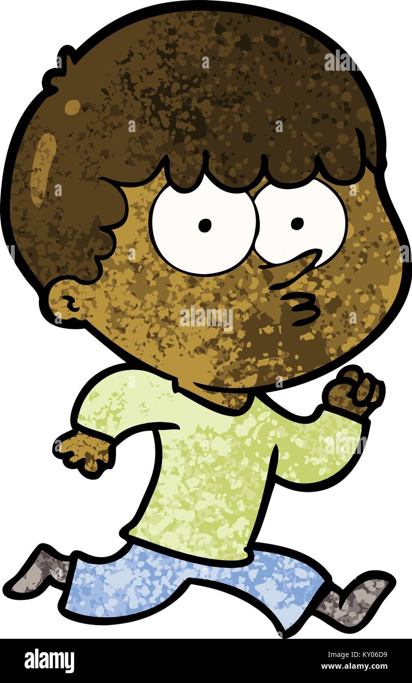 cartoon curious boy running Stock Vector Image & Art - Alamy