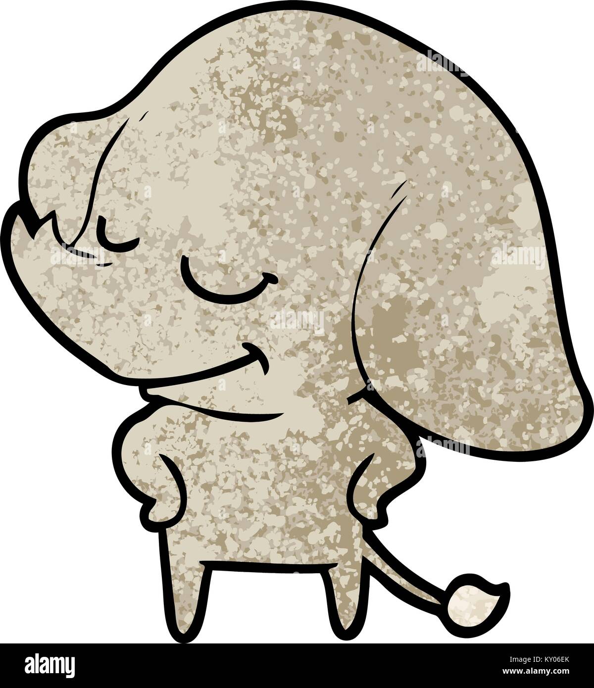 cartoon smiling elephant Stock Vector Image & Art - Alamy