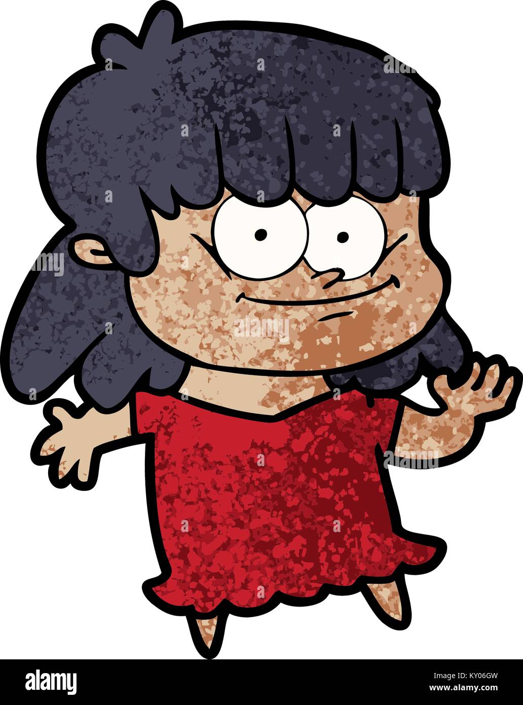 cartoon smiling woman Stock Vector Image & Art - Alamy