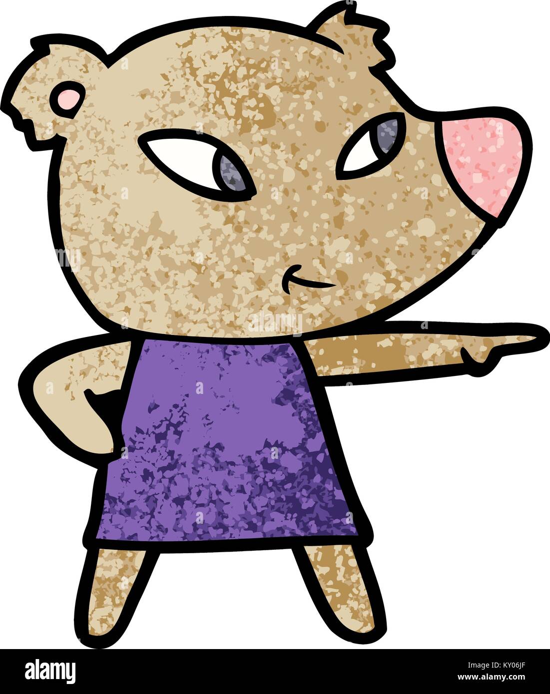 cute cartoon bear in dress Stock Vector Image & Art - Alamy