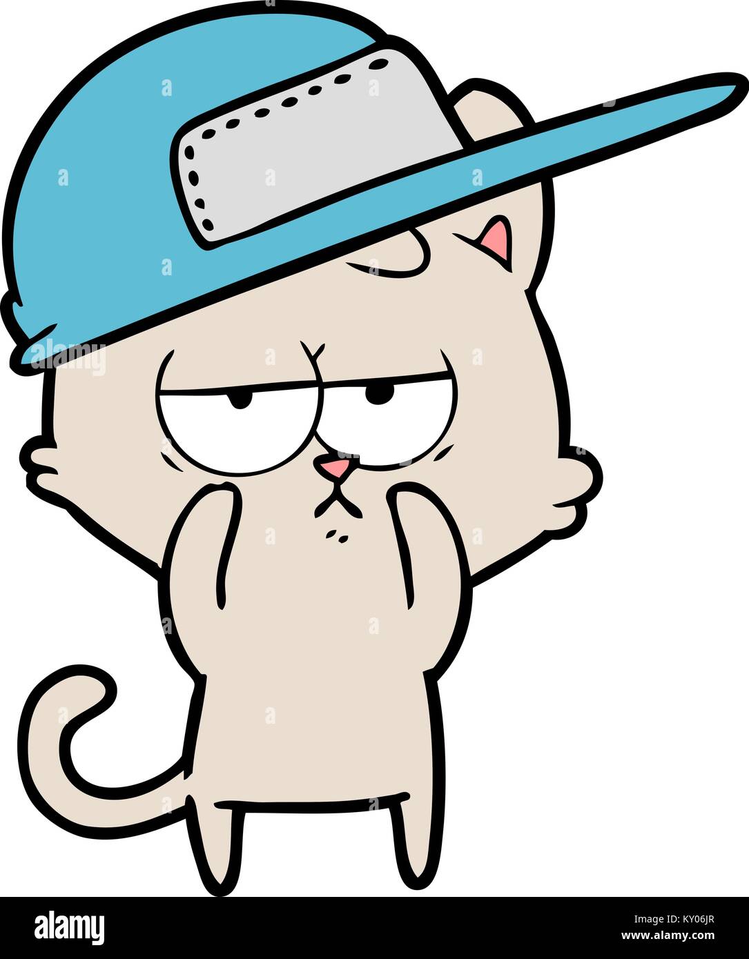 bored cartoon cat Stock Vector Image & Art - Alamy