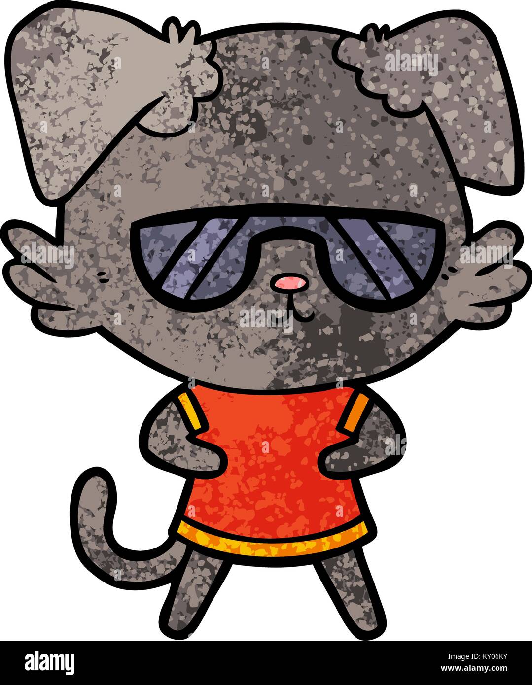 cool cartoon dog Stock Vector Image & Art - Alamy