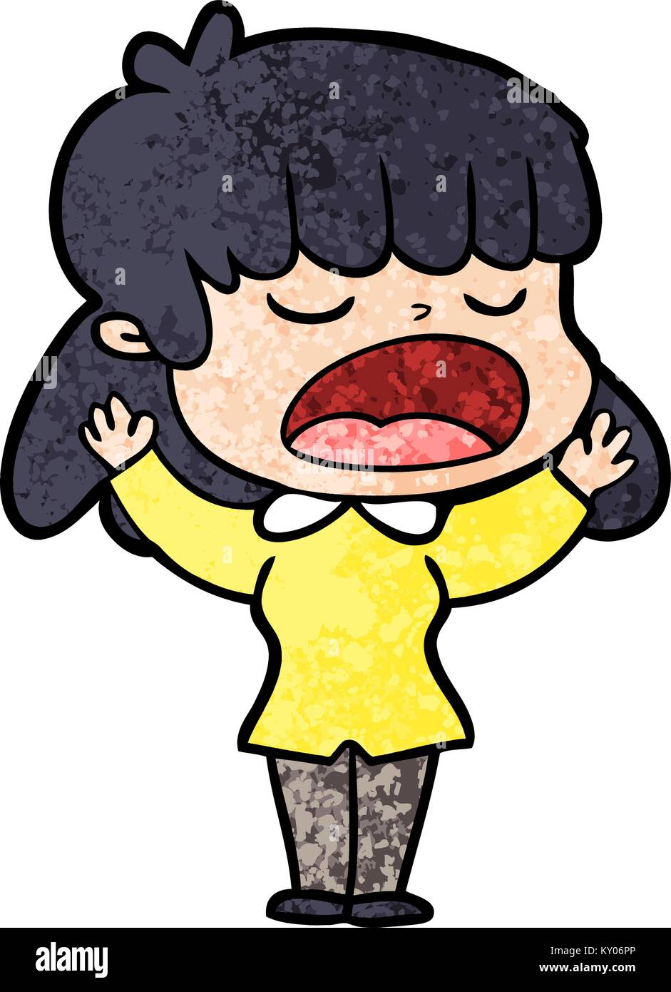 cartoon woman talking loudly Stock Vector Image & Art - Alamy