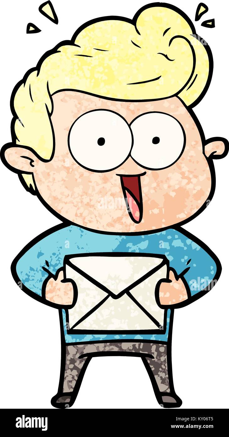cartoon man with envelope Stock Vector Image & Art - Alamy