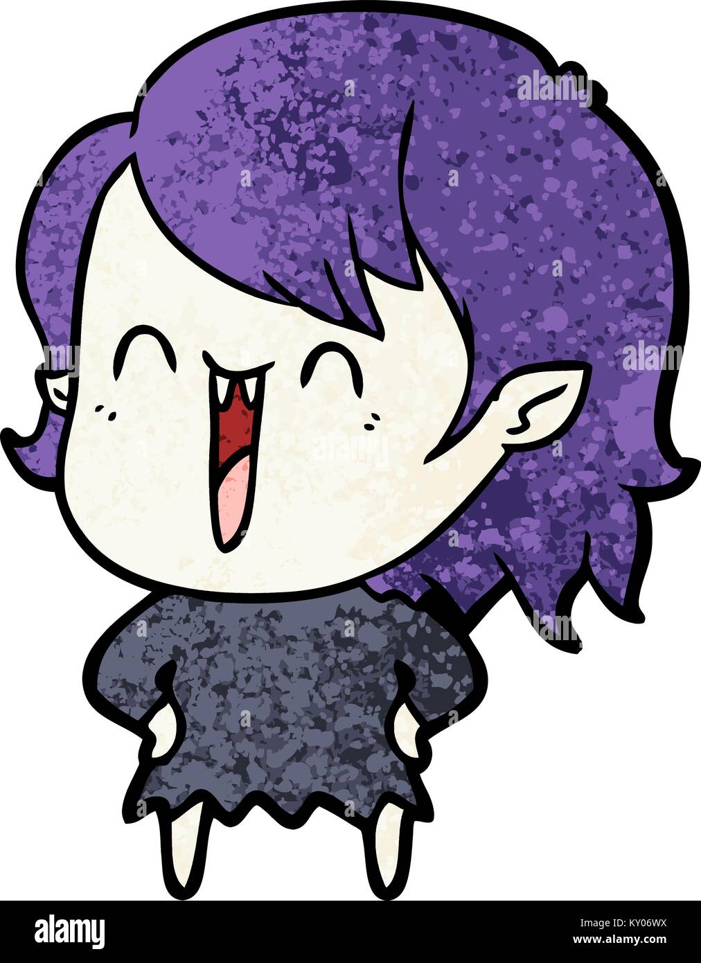 cute cartoon happy vampire girl Stock Vector Image & Art - Alamy