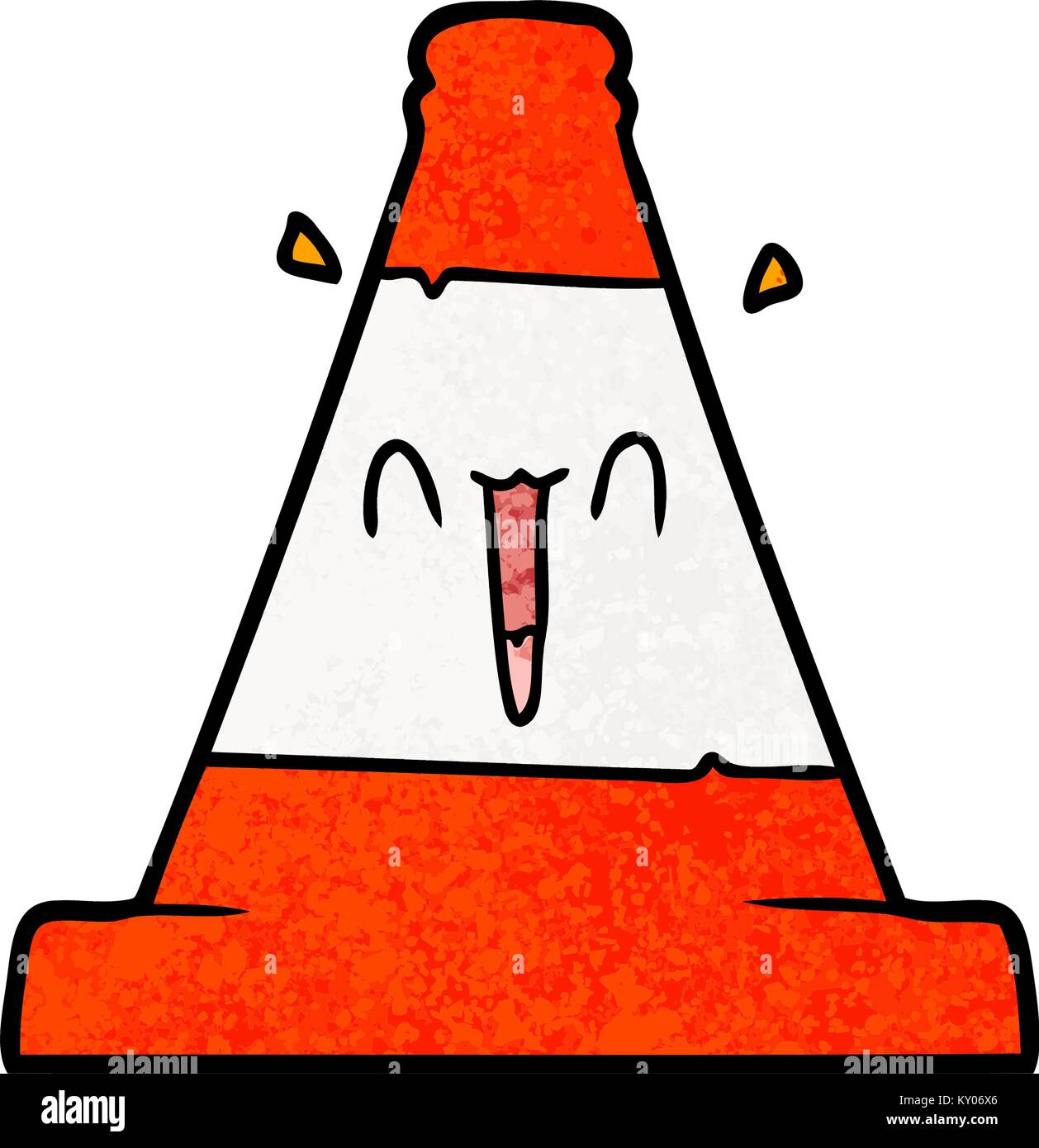 cartoon road traffic cone Stock Vector Image & Art - Alamy