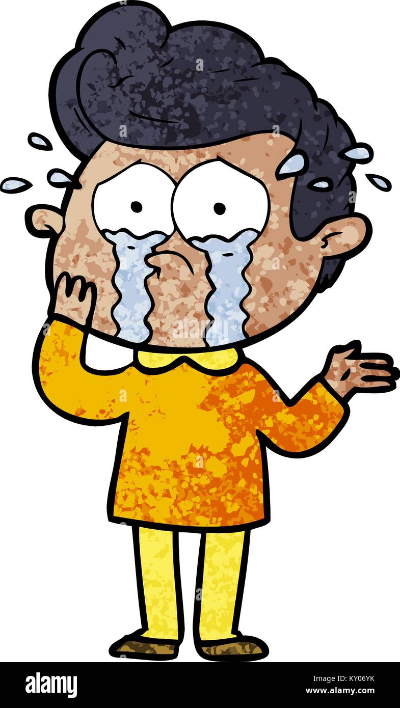cartoon worried crying man Stock Vector Image & Art - Alamy