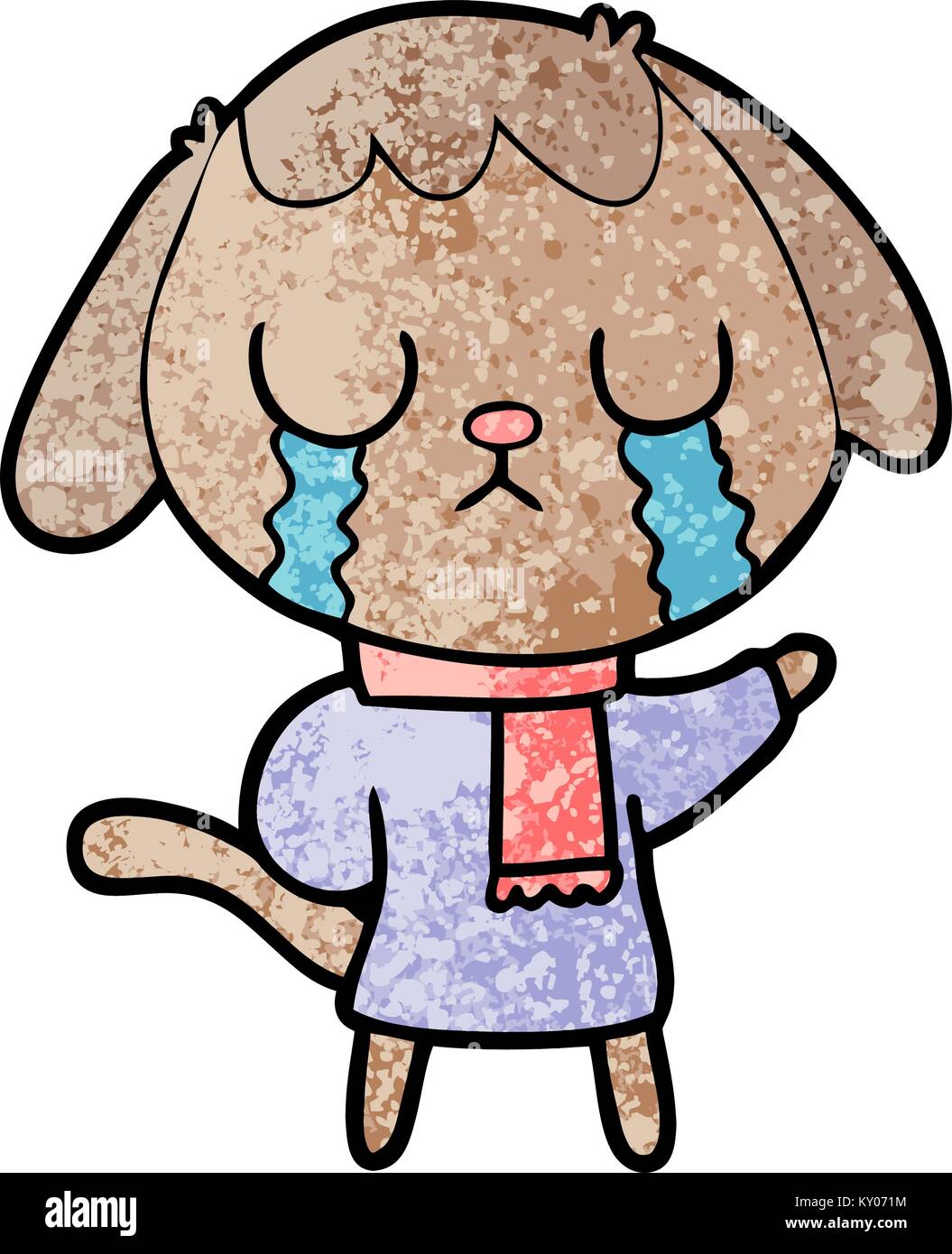 cute cartoon dog crying Stock Vector Image & Art - Alamy