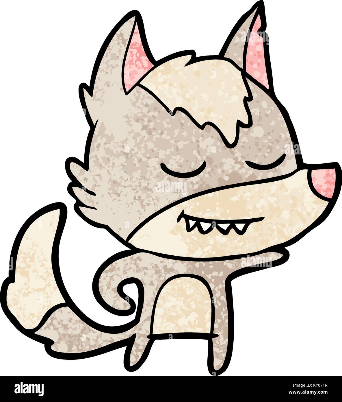friendly cartoon wolf Stock Vector Image & Art - Alamy