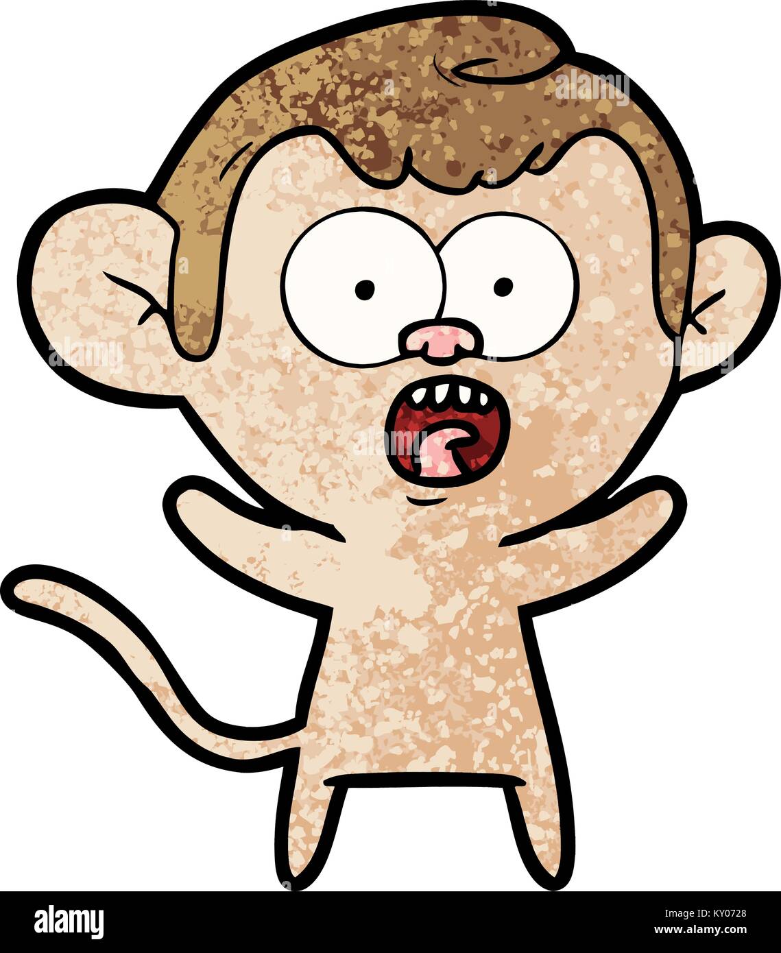 cartoon shocked monkey Stock Vector Image & Art - Alamy