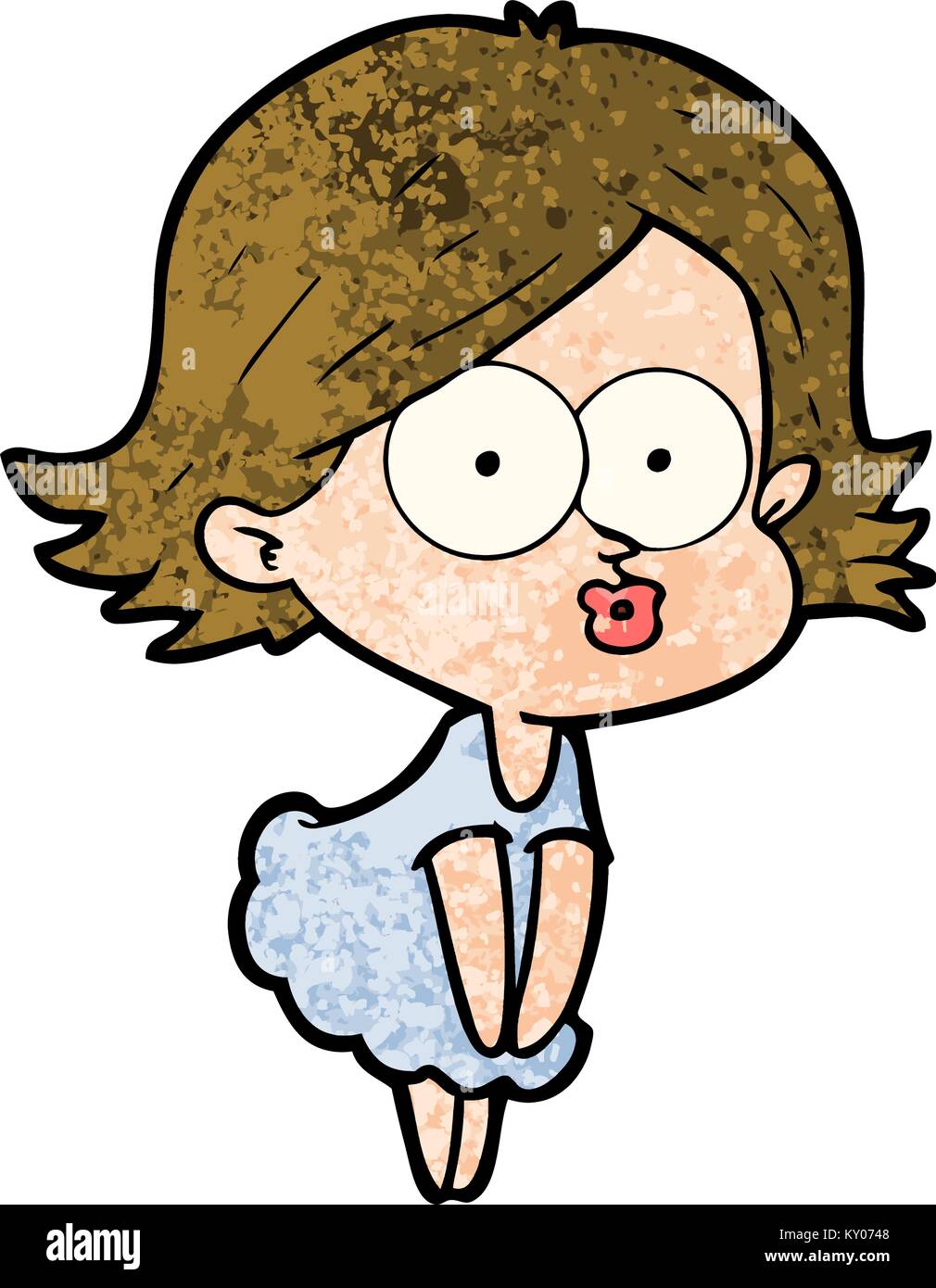 cartoon girl pouting Stock Vector Image & Art - Alamy