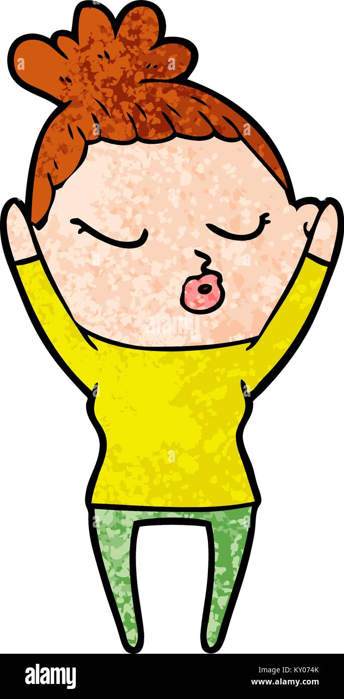 cartoon calm woman Stock Vector Image & Art - Alamy