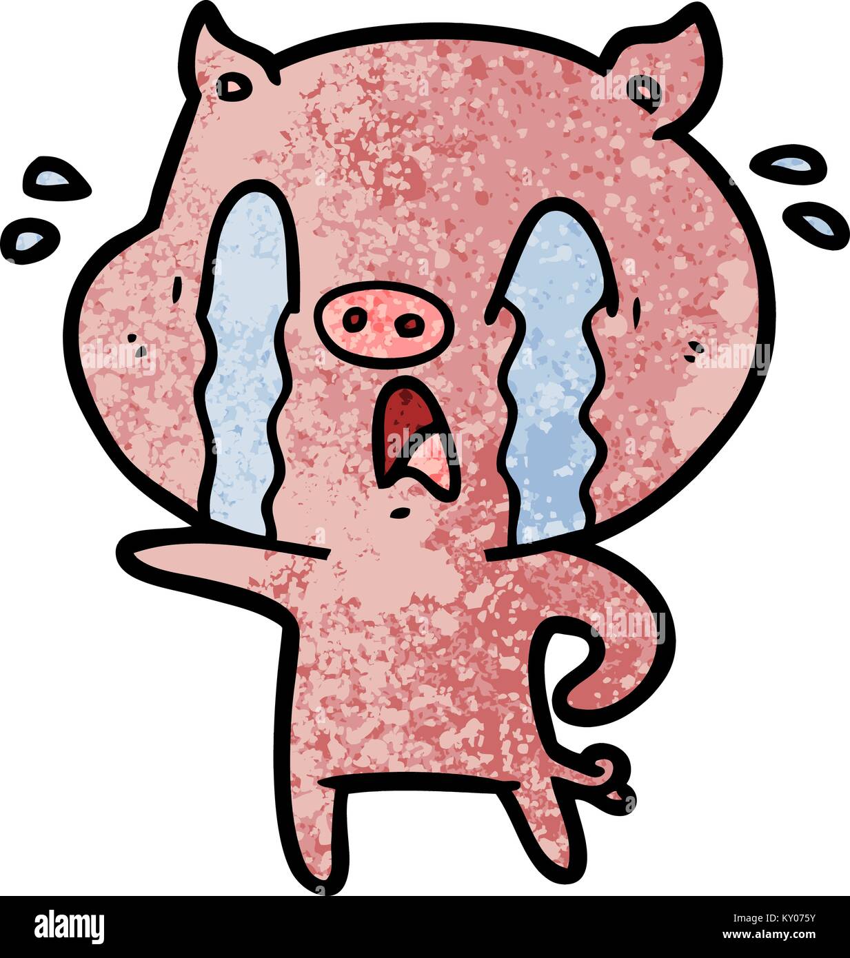 crying pig cartoon Stock Vector Image & Art - Alamy