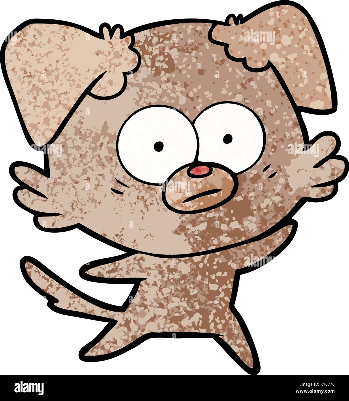 nervous dog cartoon Stock Vector Image & Art - Alamy