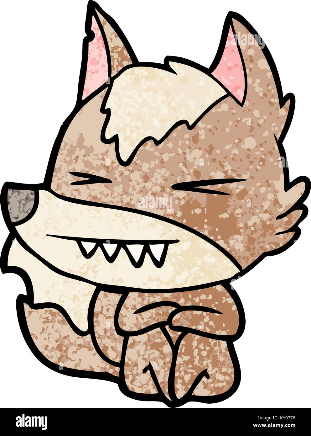 angry wolf cartoon Stock Vector Image & Art - Alamy