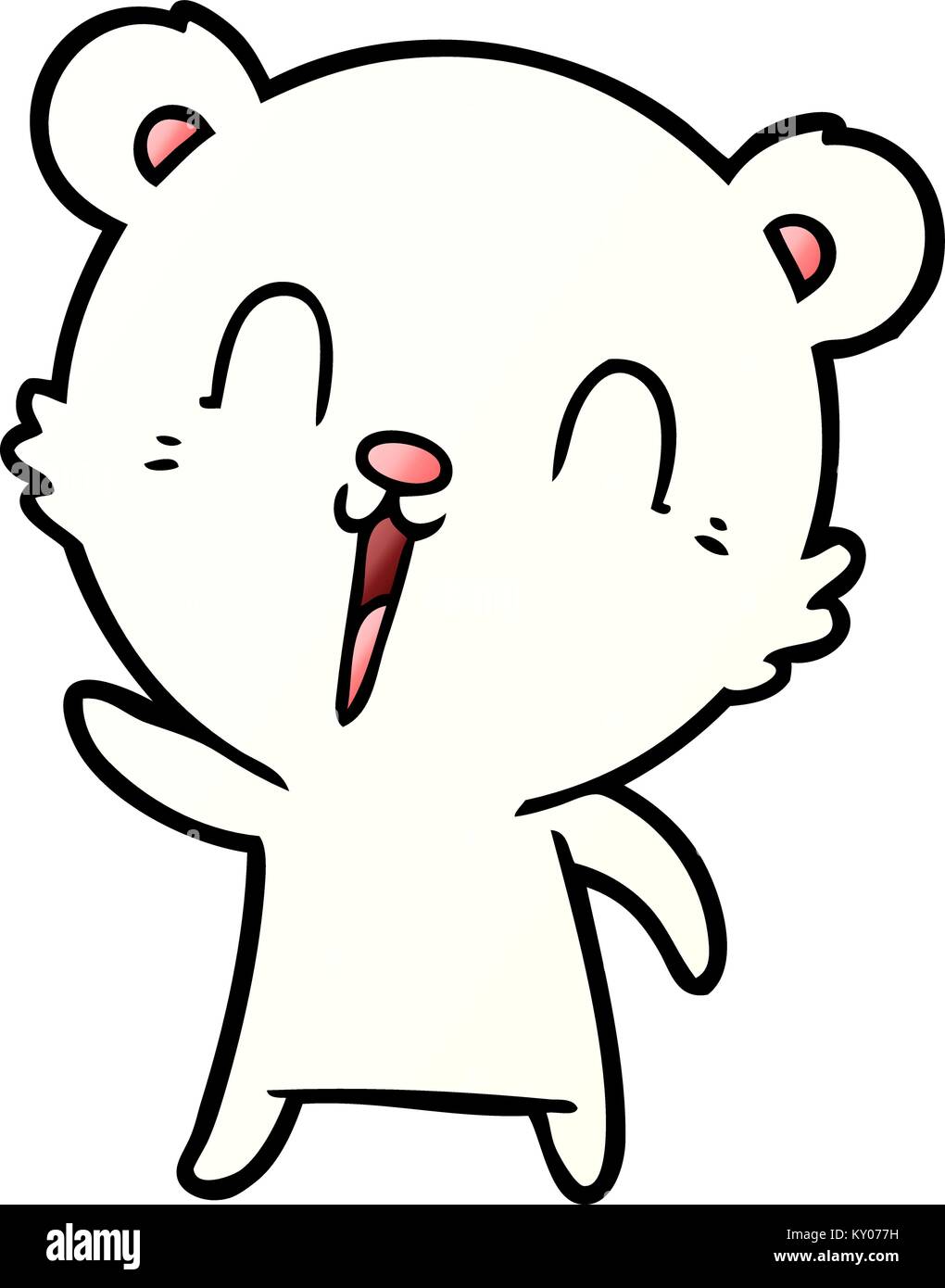 happy polar bear cartoon Stock Vector Image & Art - Alamy