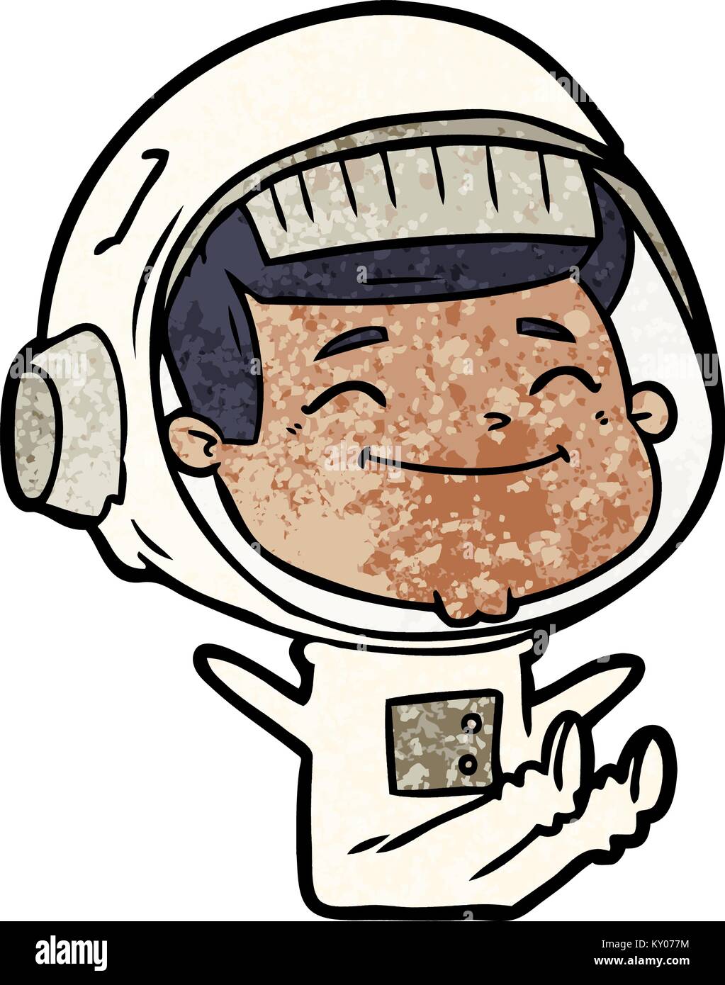 happy cartoon astronaut Stock Vector Image & Art - Alamy