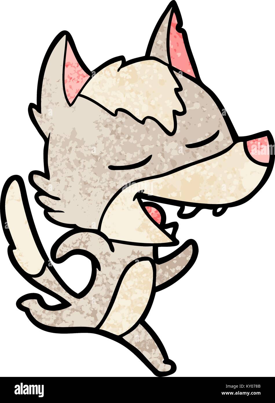 cartoon running wolf laughing Stock Vector Image & Art - Alamy