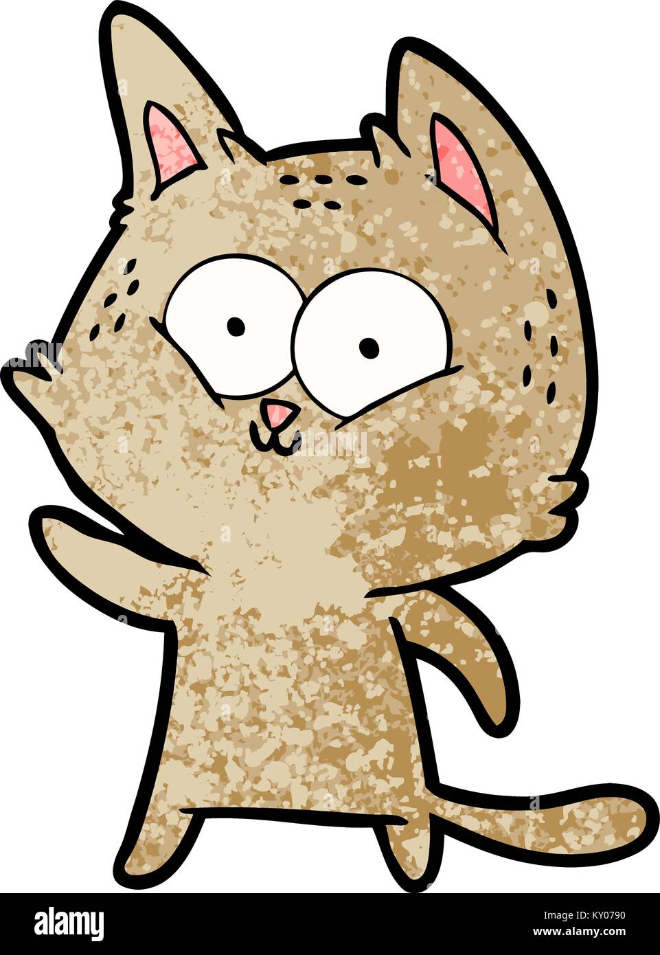 cartoon cat waving Stock Vector Image & Art - Alamy