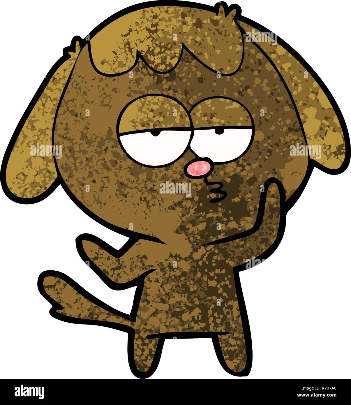 cartoon tired dog Stock Vector Image & Art - Alamy