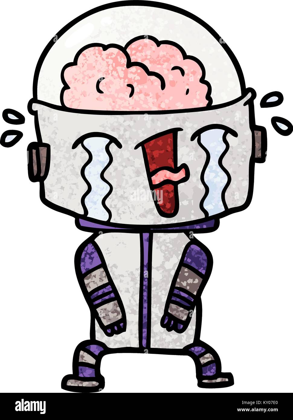 cartoon crying robot Stock Vector Image & Art - Alamy