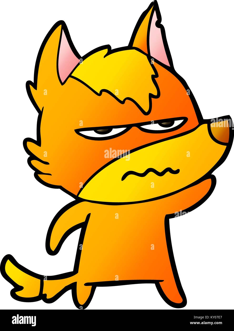 angry fox cartoon character Stock Vector Image & Art - Alamy