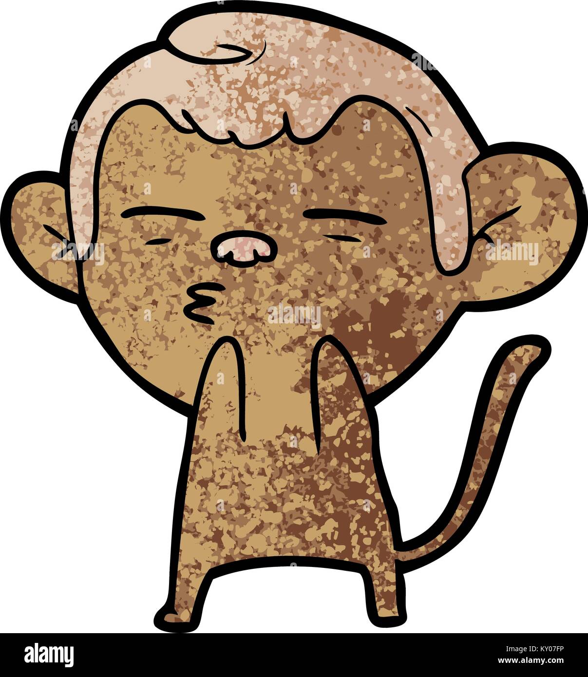 cartoon suspicious monkey Stock Vector Image & Art - Alamy