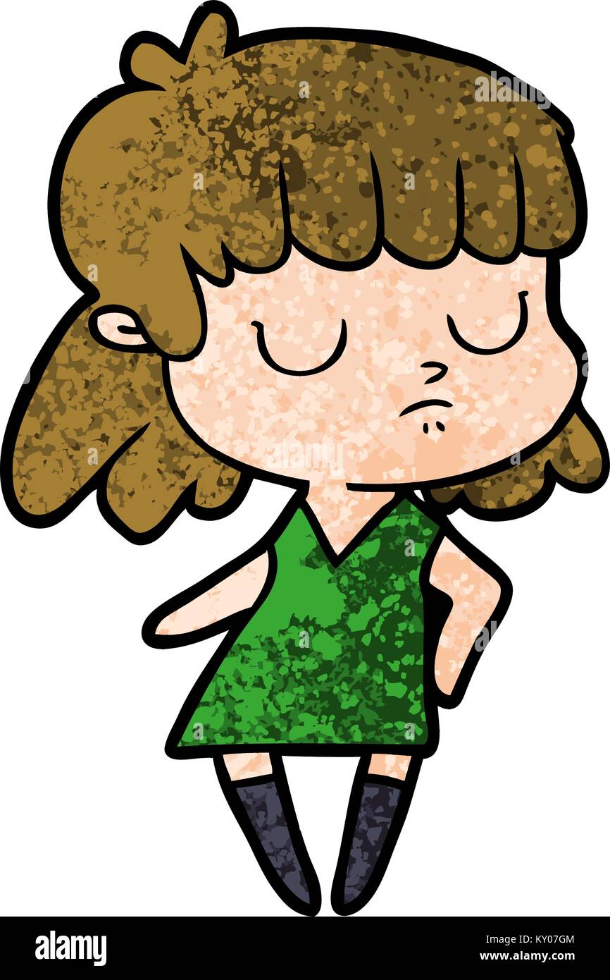 cartoon indifferent woman Stock Vector Image & Art - Alamy