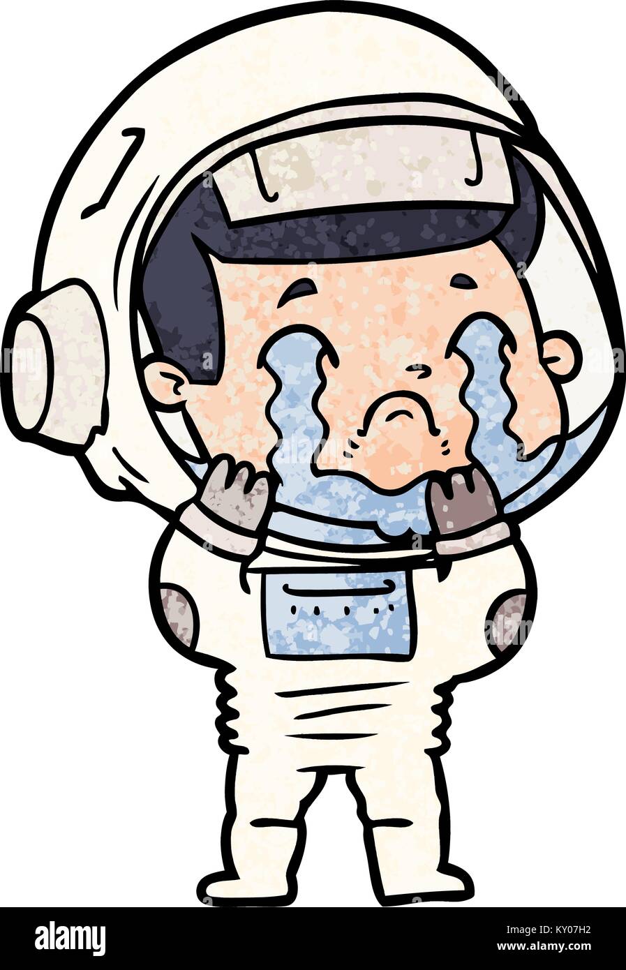 cartoon crying astronaut Stock Vector Image & Art - Alamy