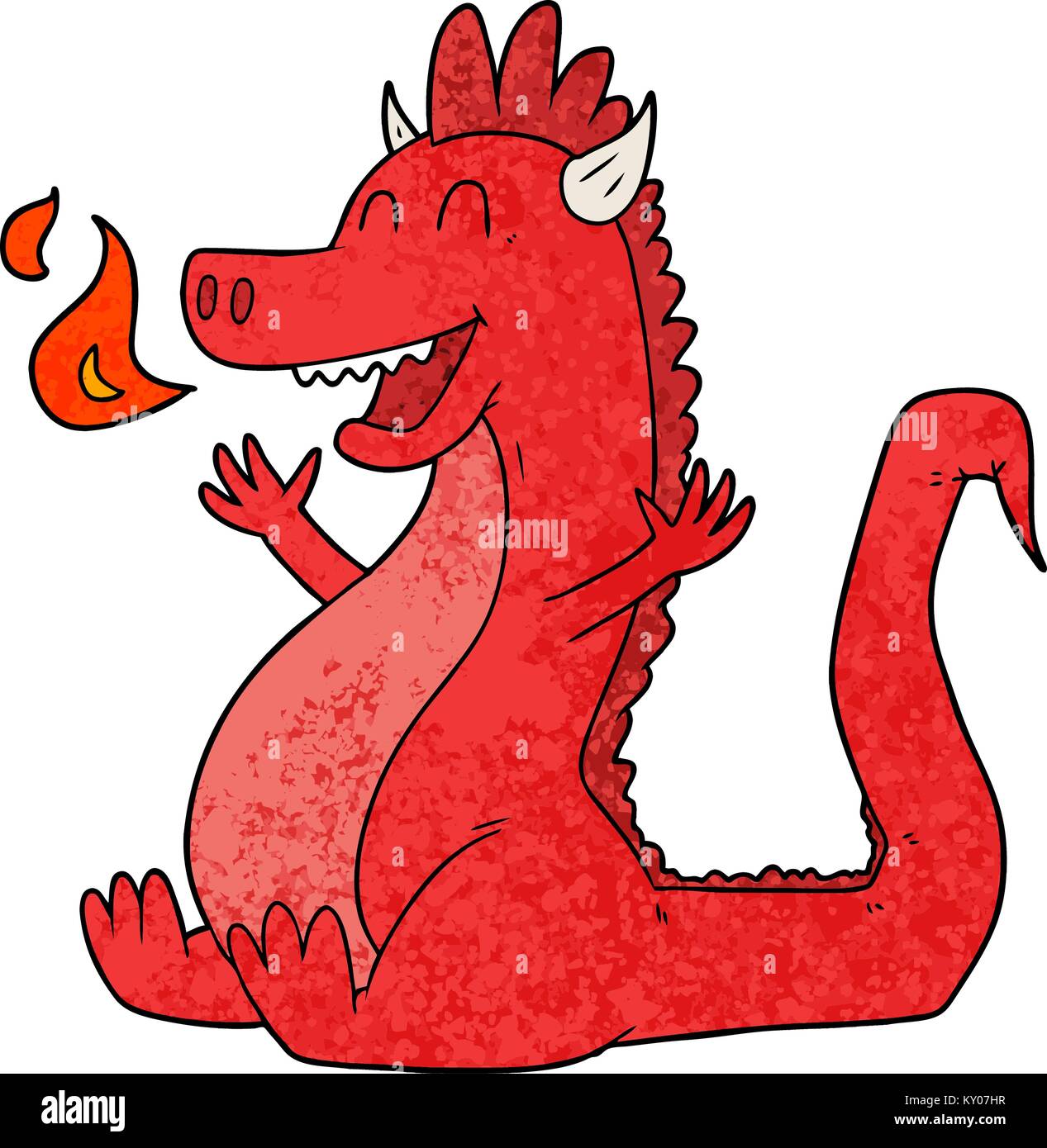 cartoon happy dragon Stock Vector Image & Art - Alamy