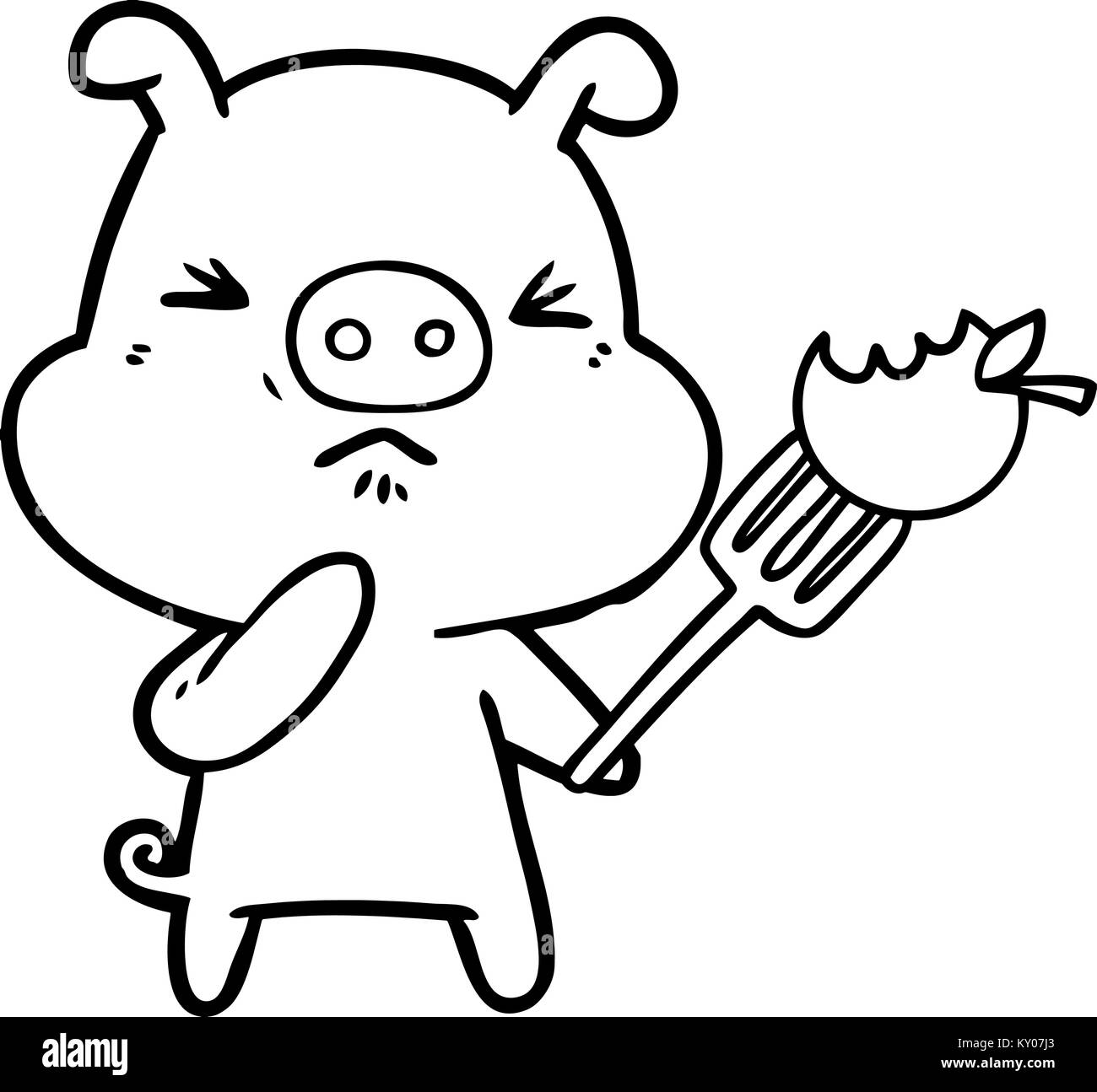 cartoon angry pig Stock Vector Image & Art - Alamy