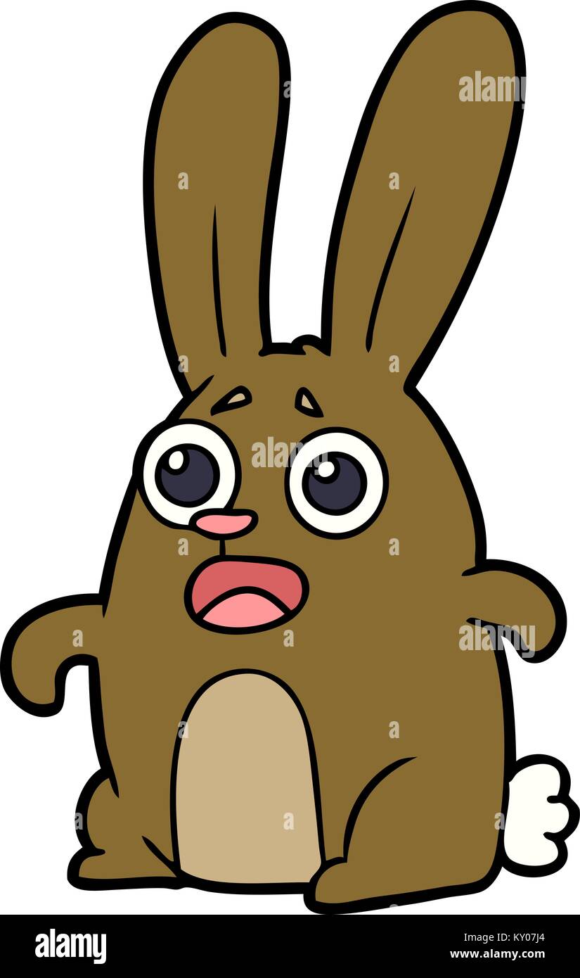 cartoon startled rabbit Stock Vector Image & Art - Alamy