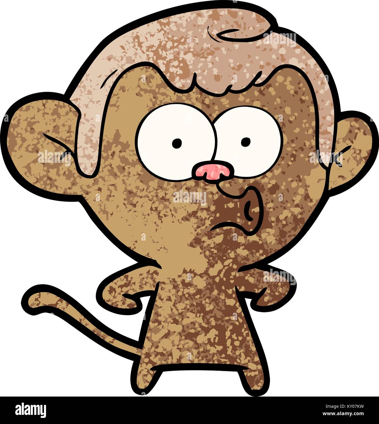 cartoon hooting monkey Stock Vector Image & Art - Alamy