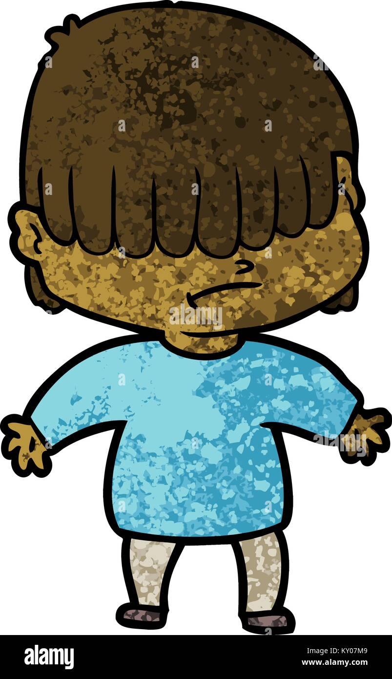 cartoon boy with untidy hair Stock Vector Image & Art - Alamy