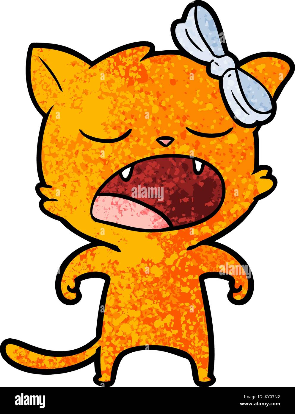 cartoon yawning cat Stock Vector Image & Art - Alamy