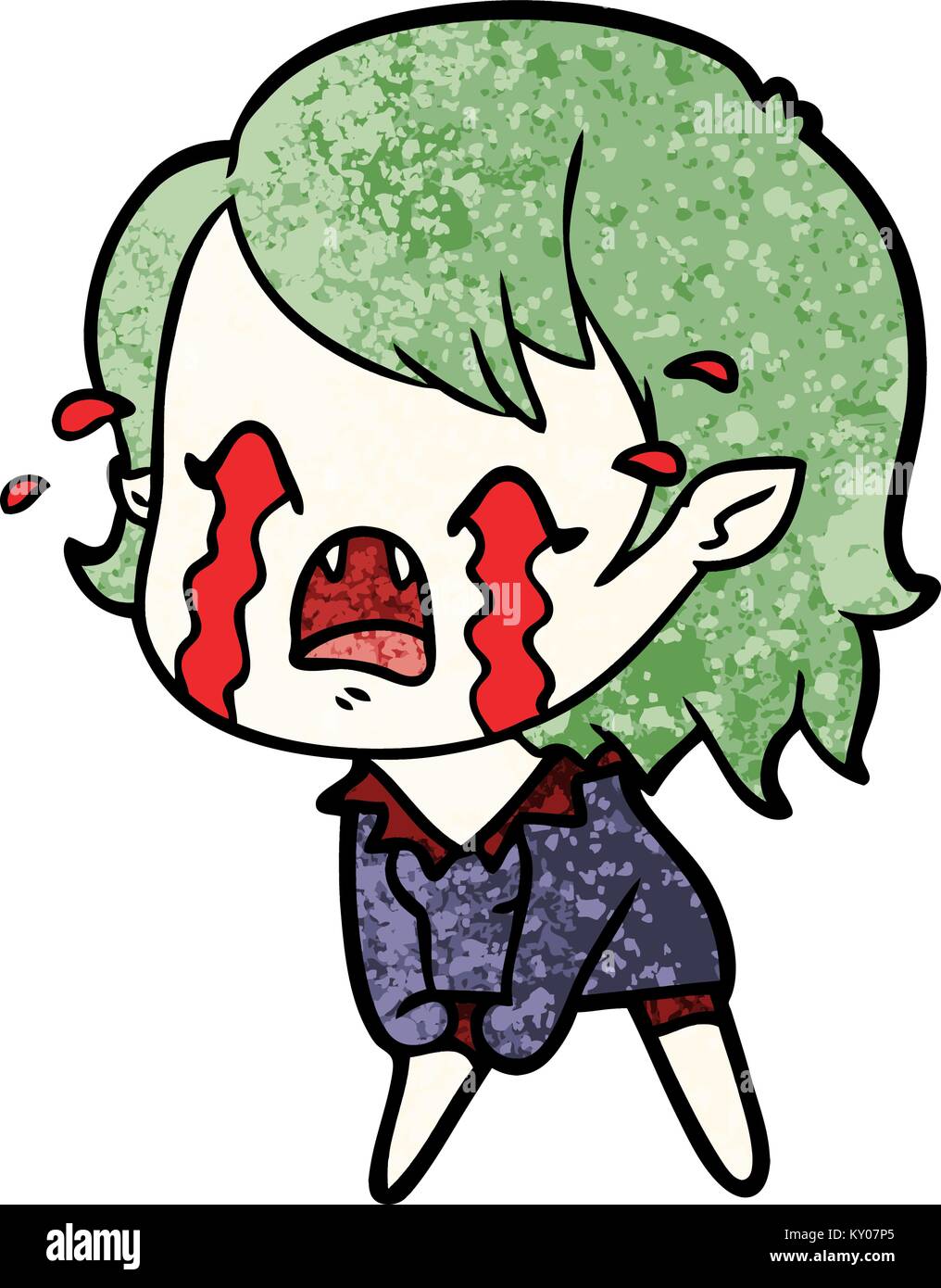 cartoon crying vampire girl Stock Vector Image & Art - Alamy