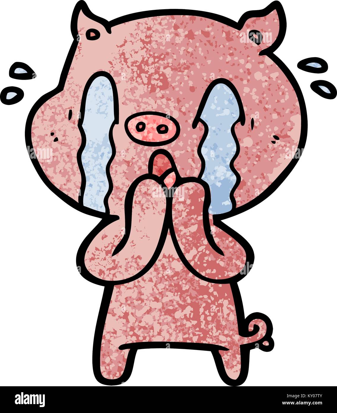 crying pig cartoon Stock Vector Image & Art - Alamy